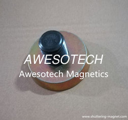 China Round Magnets, M16, M20, M24,30,36 threaded Bushing Magnet, Magnetic Fixing Plate supplier